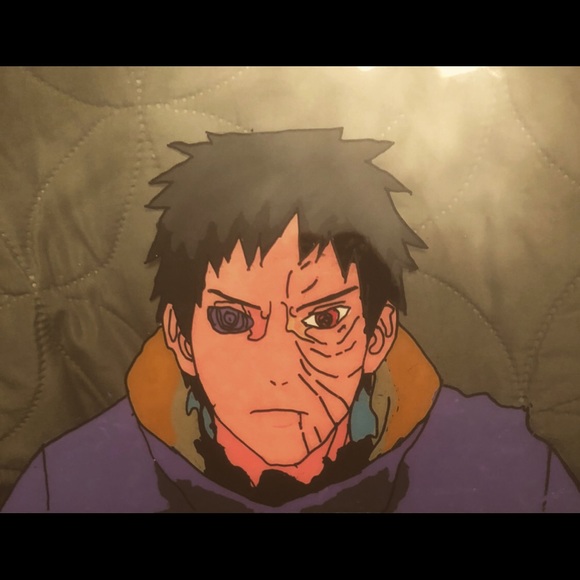 Art | Naruto Shippuden Unmasked Obito Uchiha Anime Glass Painting ...